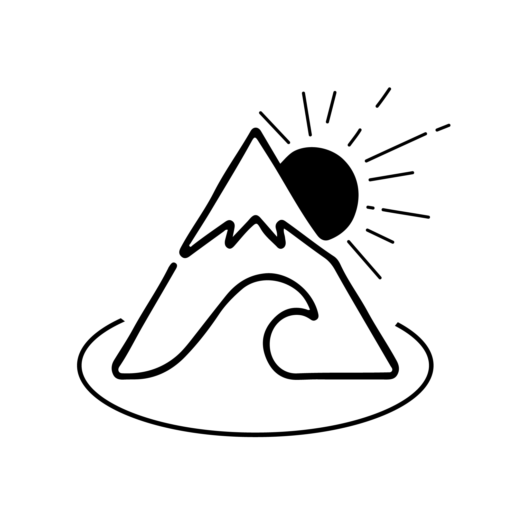 Summit Splash | Mountain & Wave Semi-Permanent Tattoo – SteezyInk