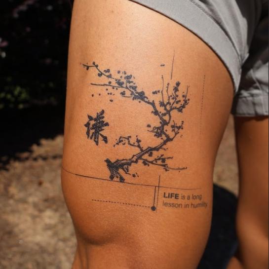 Japanese Tree Tattoo | Humility Semi-Permanent Design – SteezyInk